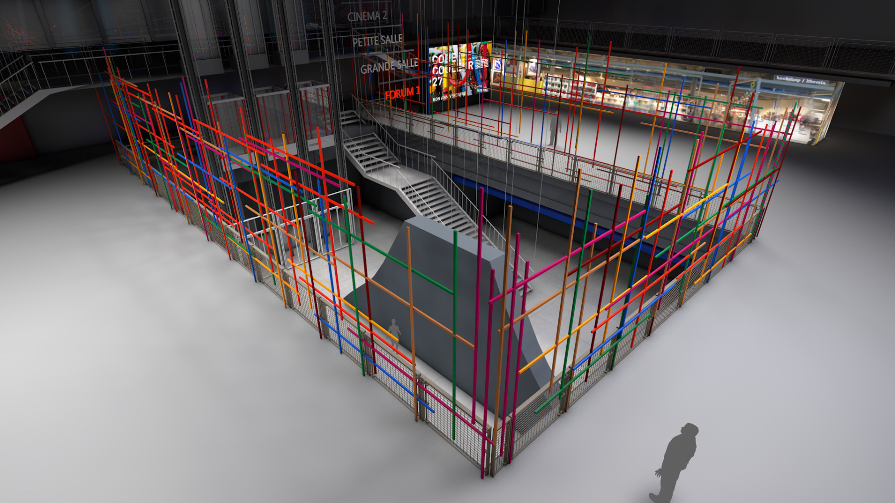 Album Photos Color Cage, une installation éphémère dans le hall du ...